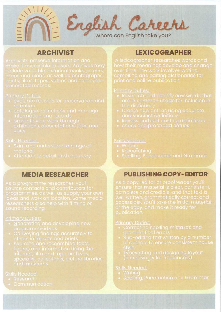 » English Careers